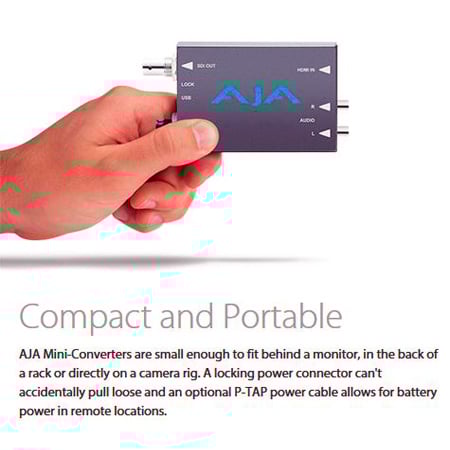 AJA HI5-PLUS 3G-SDI to HDMI Mini-Converter with PsF to P Support - 3.2 ...