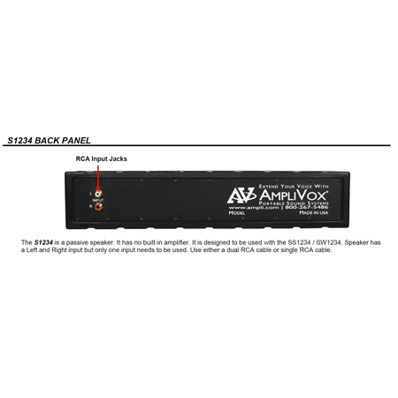 Amplivox S1234 Rack Mount Line Array Soundbar Passive PA Speaker