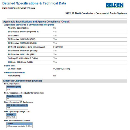 Belden 5202UP 4 Conductor 16 AWG Audio Cable - Black - 1000 Foot