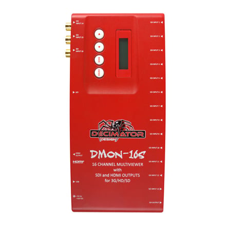 Decimator Design DMON-16S Mini 3G/HD/SD-SDI 1 to 16 Multi-Viewer with ...