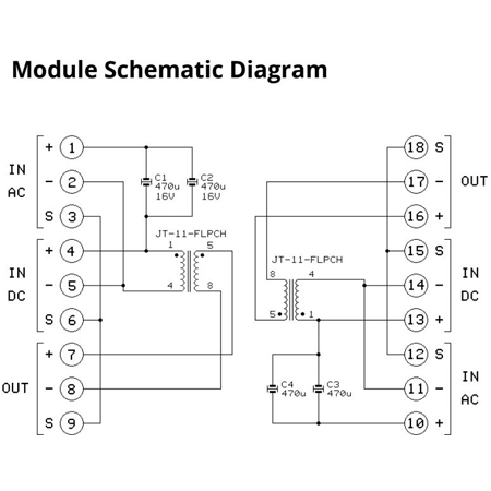 Jensen ISO-MAX DIN-2LO-11FL Din Rail 2 Channel Line Output Transformer