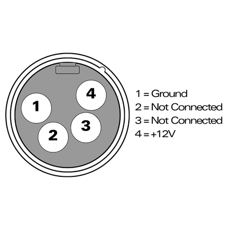 Laird HIPWR-X4-MF Heavy Duty 4-Pin XLR-M To 4-Pin XLR-F 16AWG High ...