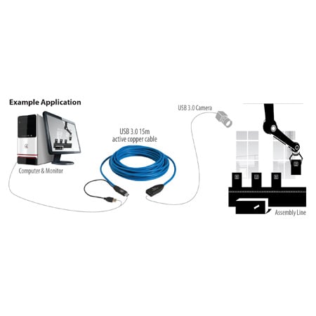 Icron 3001-15 USB 3.0 Spectra 3001-15 1-Port 15m Active Copper ...