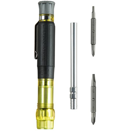Klein Tools 32614 Pocket Screwdriver 4-in-1 Electronics Screwdriver