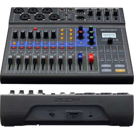 ZOOM L-8 LiveTrak 8-Channel Digital Mixer Kit with ZOOM ZDM-1 Podcast ...