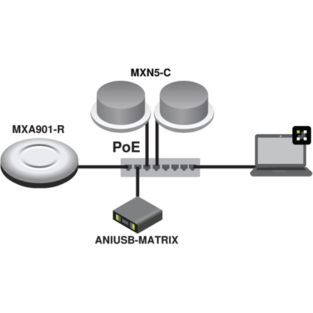 Shure MXA901W-R Microflex Advance Round Conferencing Ceiling Array ...