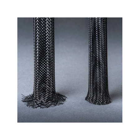 Techflex CCP2.00 2-Inch Flexo Clean Cut Tubing - Scissor Cut/Expandable Braided Sleeving - Black ...