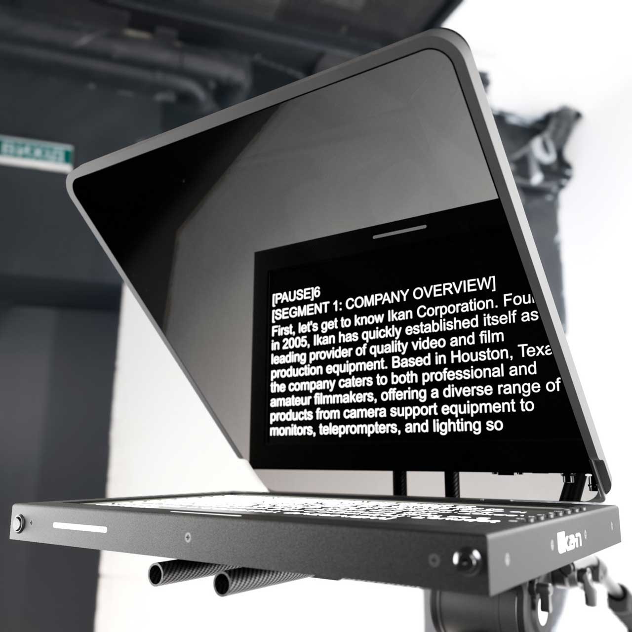 Ikan PT4500W-PEDESTAL 15in Widescreen Turn-Key Teleprompter System ...