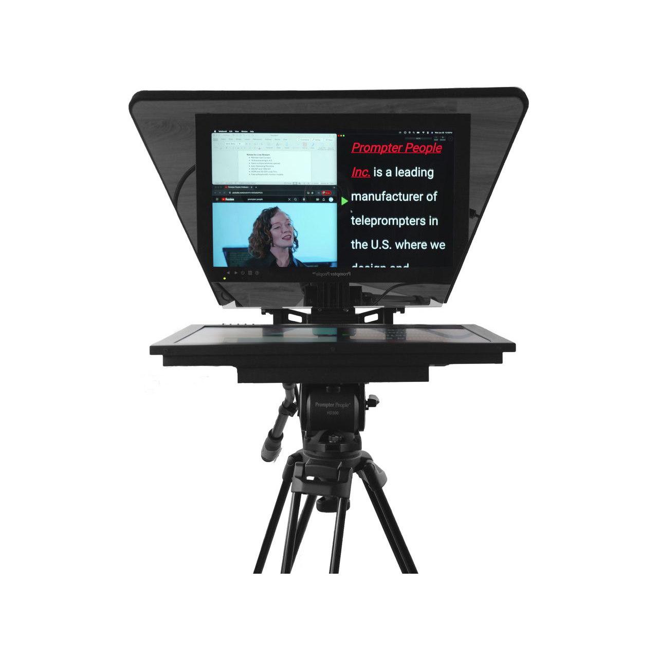 Prompter People PROP-S18HBWIDE Proline Plus Teleprompter with 18-Inch ...