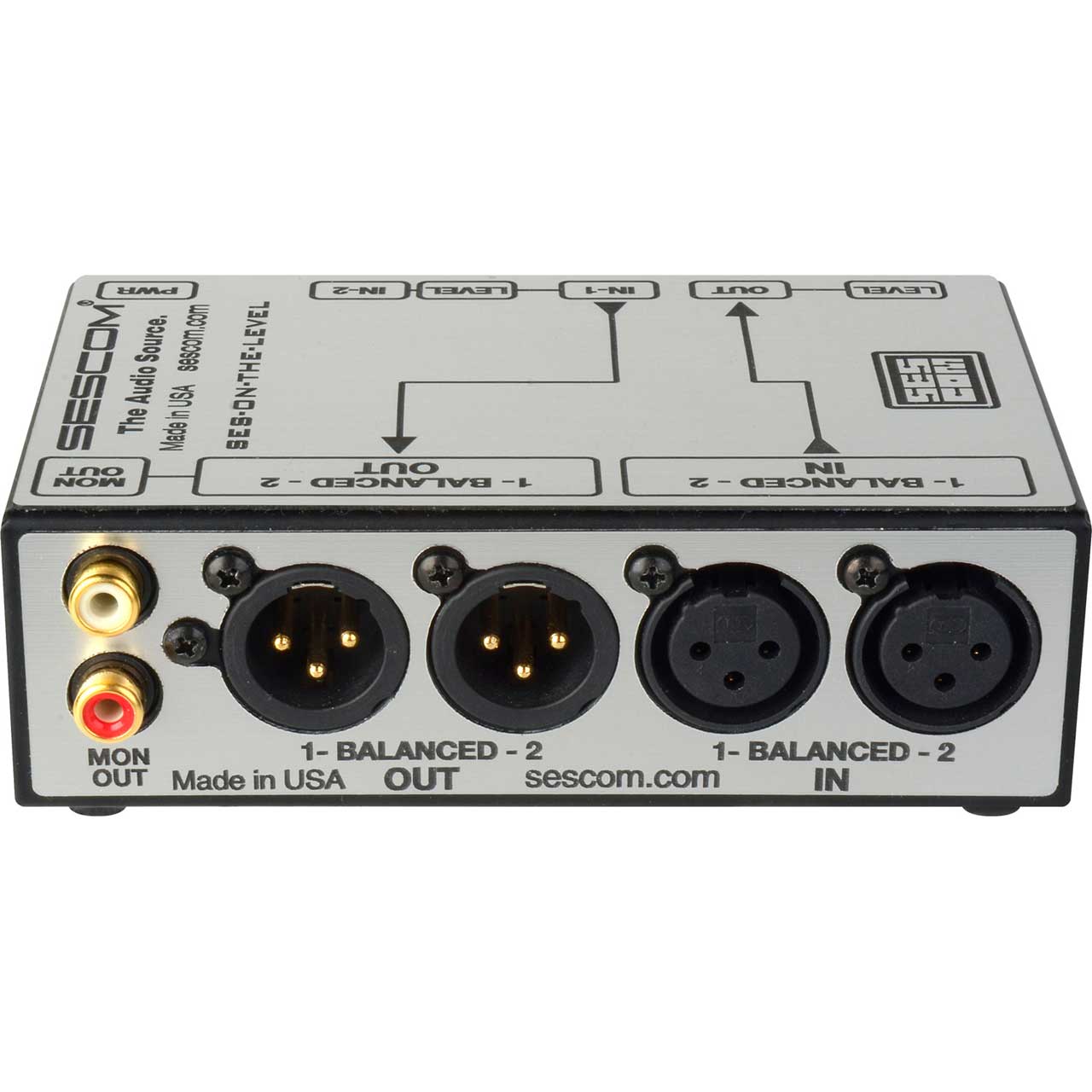 Sescom SES-ON-THE-LEVEL RCA to XLR Audio Level Converter with Level ...