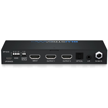 Blustream SP12CS 2-Way 4K HDMI 2.0 HDCP 2.2 Splitter with Smart Scaling ...