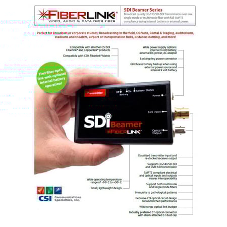 Artel FiberLink 3115-NA SDI Beamer 3G/HD/SD-SDI over Fiber Extender ...