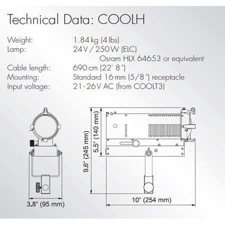 Dedolight Dedocool 500 watt Standard Lighting Kit with 2 COOLH Heads ...