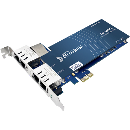 Digigram ALP Dante Low Profile PCie Card with 64x64 Dante Channels for ...