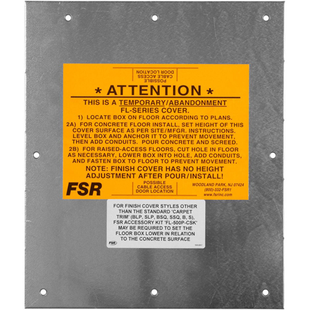 FSR FL-600P-6-B 6-Inch Deep Back Box - UL Listed - Includes Steel ...