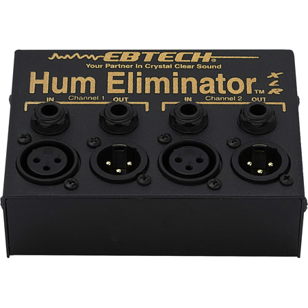 Ebtech HE-2-XLR 2-Channel Hum Eliminator with 1/4in Smart Jacks & XLR Jacks
