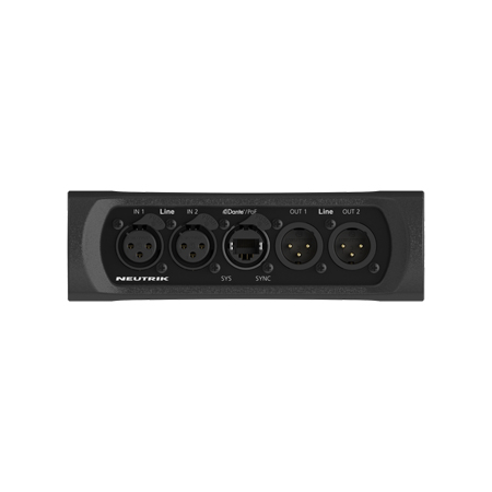 NEUTRIK Line I/O to DANTE Interface - Breakout Box with 2 Line Level ...