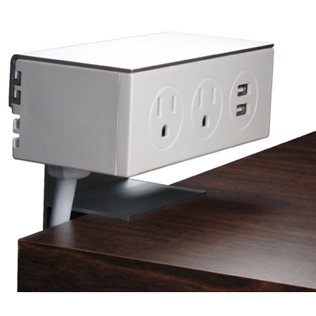 MC3 P2P2U-10 Adjustable Side-Table Mounting Deskmount Power & USB ...