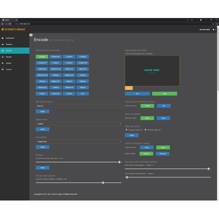 Science Image STUDIO4KS Bi-Directional 4K SDI Full NDI Encoder ...