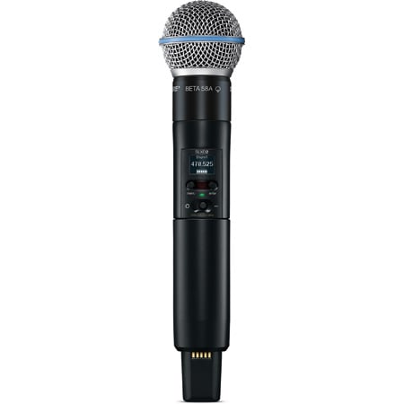 Shure SLXD124/85-H55 WL185 Cardioid Lavalier & SM58 Handheld Combo Wireless Mic System - 514-558Mhz