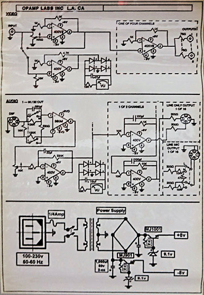 Opamp VAD-16 1x16 3G-SDI Digital/Analog Video & Audio Press Feed Mult Box