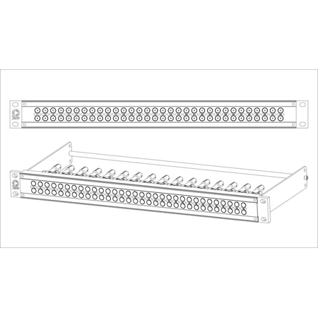 AVP AV-D232E1-AMN75-B10 1 RU Midsize (Mini-WECO) Video Patch Panel - 2 ...