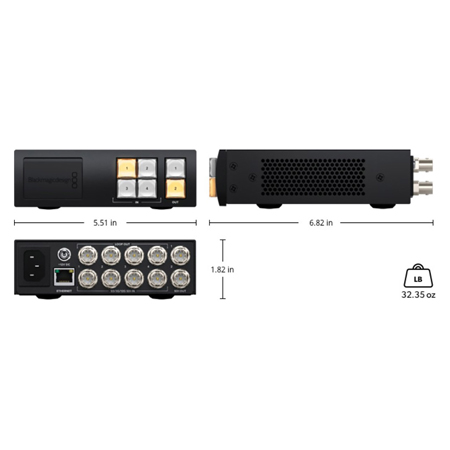 Blackmagic Design VHUBSMTG12G0402 Videohub Mini 4x2 12G Zero Latency ...