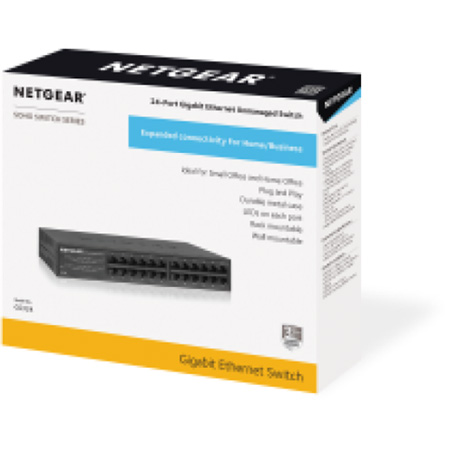 NETGEAR GS324-200NAS 24-Port Gigabit Ethernet Unmanaged Switch Desktop ...