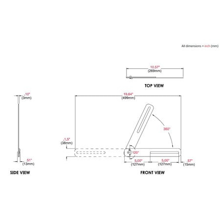 Peerless-AV ACSBR1 Universal Sound Bar Mounting Kit for 32 to 70 Inch TVs