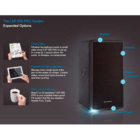 Sennheiser LSP 500 PRO Self-Powered Portable Loudspeaker