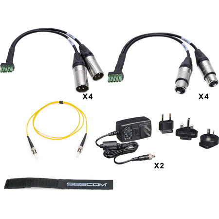 Sescom SES-X-FA8LTT Audio Fiber EXTENDER:8 CH Bal Line Level Audio with ...