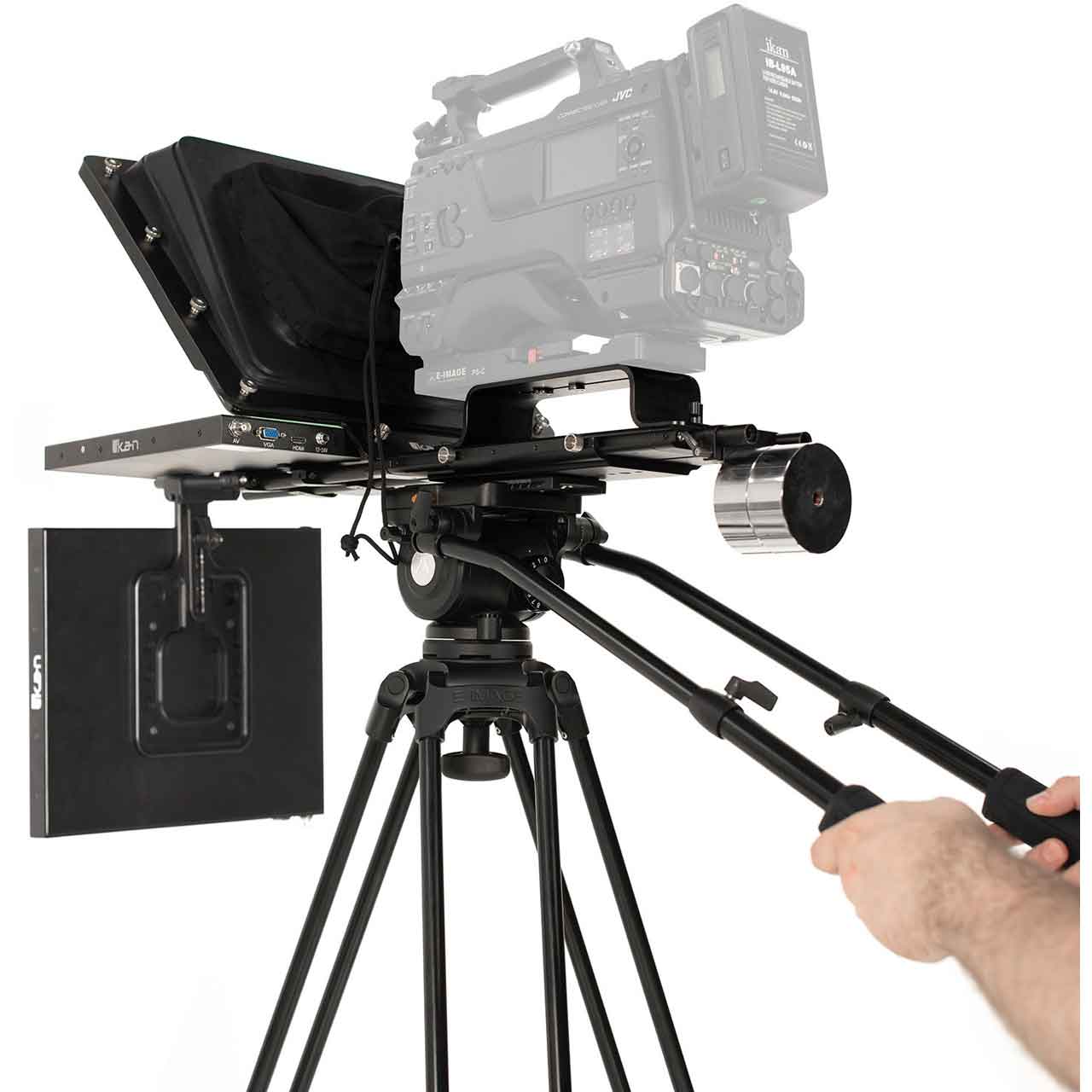 ikan PT4500-TM-TRIPOD 15-Inch Turnkey Teleprompter Kit with Tripod ...